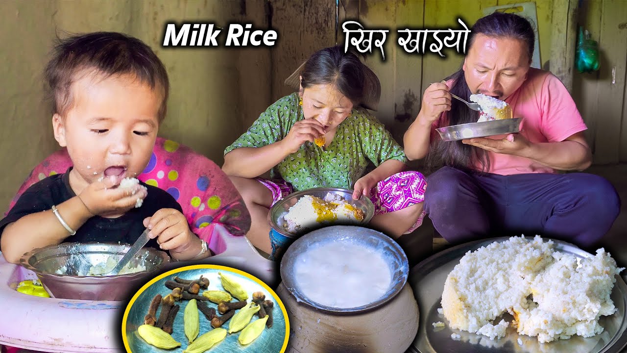 Kheer Recipe || Organic Milk Rice cooking & Eating in My Village ...