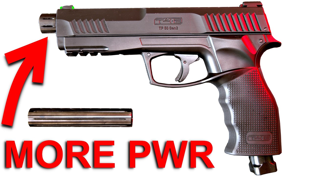 UMAREX HDP50 Tuning Barrel vs stock... - YouTube