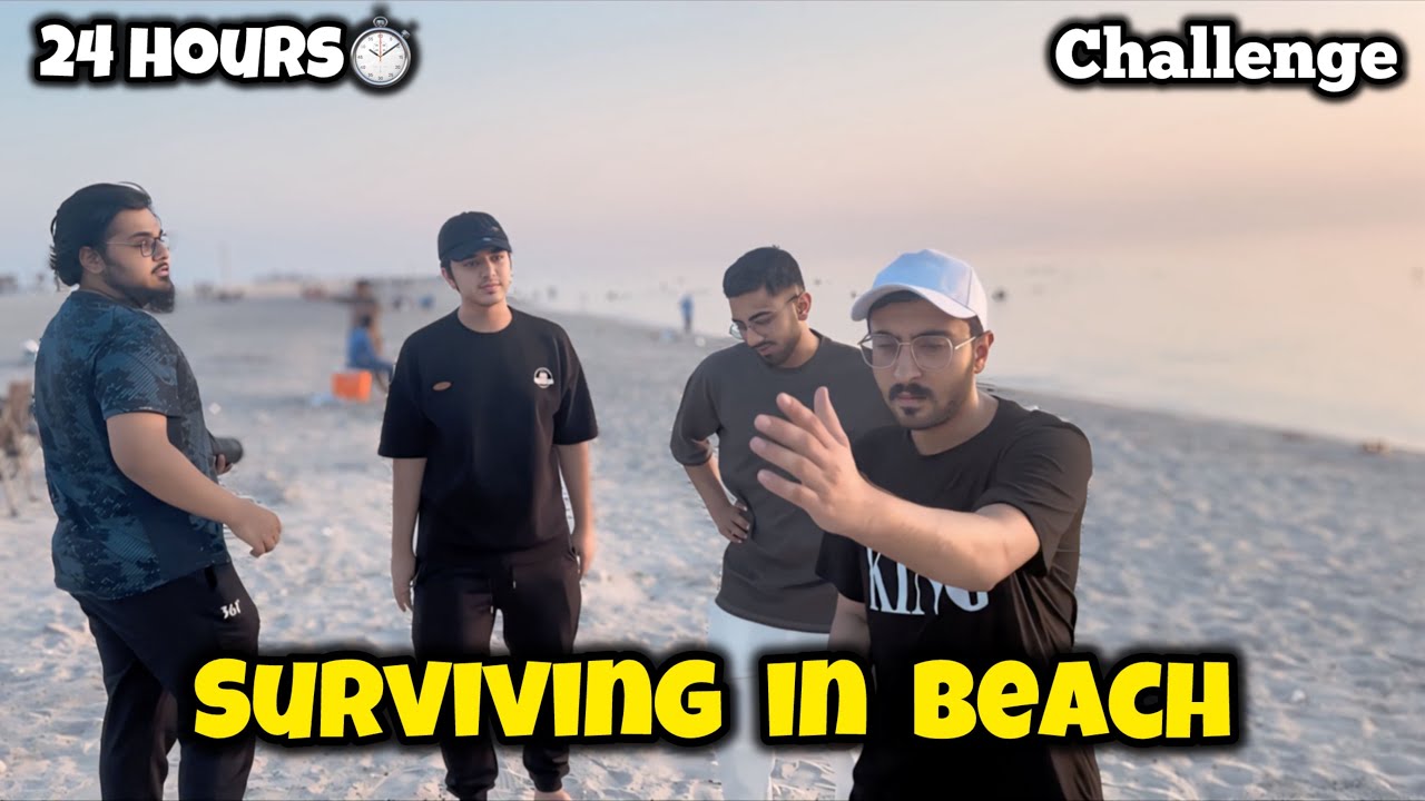 Surviving 24 hours in Beach || CHALLENGE || Ali baba || vlog - YouTube
