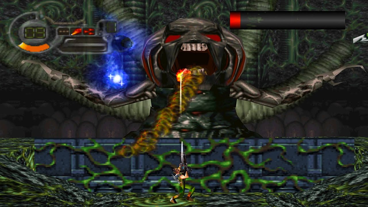 C: The Contra Adventure PS1 Walkthrough # 9 (Alien Lair) [Ending] - YouTube