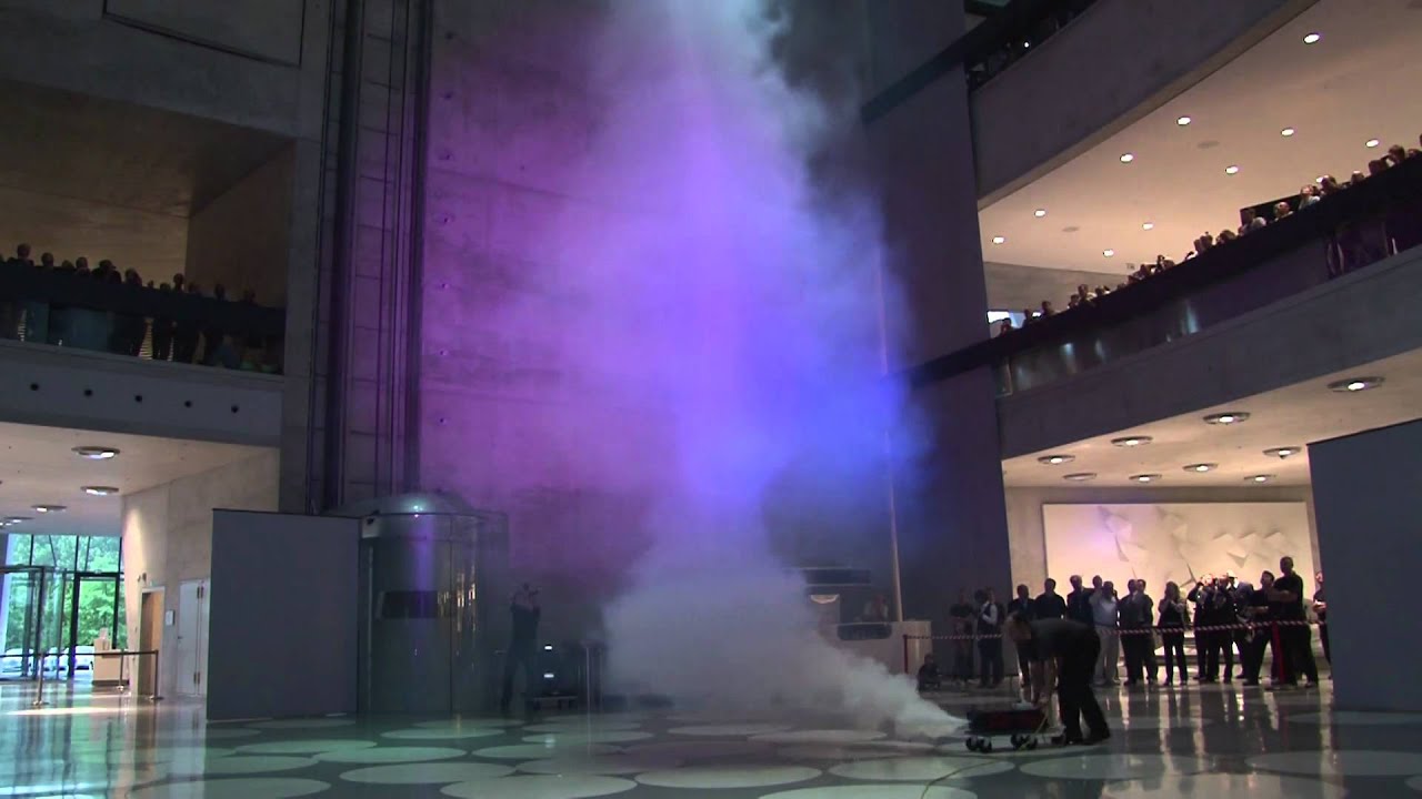 Mercedes-Benz Museum - World's highest artificial Tornado - YouTube