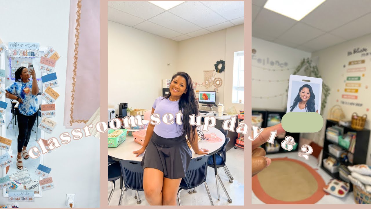 Classroom setup day 1 & 2 | Decorating Bulletin boards and classroom ...