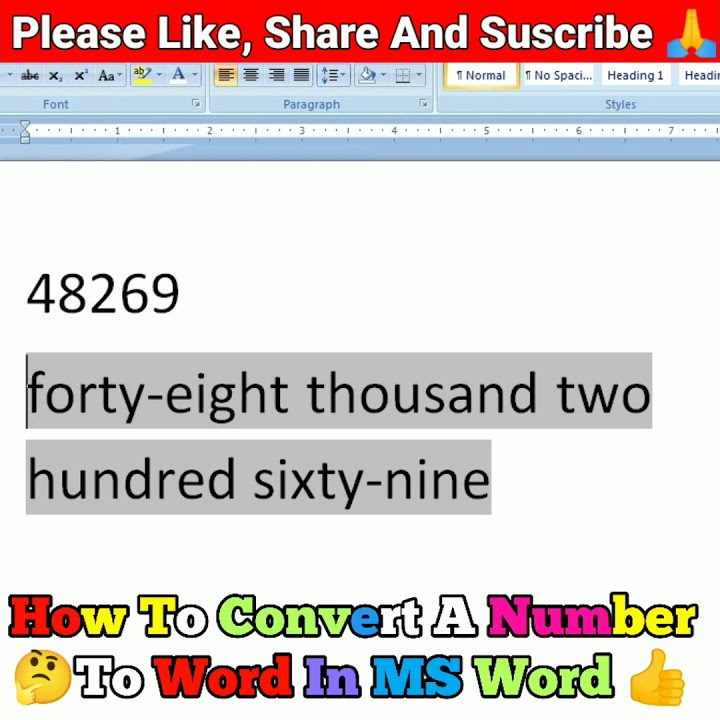 100% Secret trick Convert Number To Text In MS Word | Ms office tricks | Ms Word Tricks #shorts ...