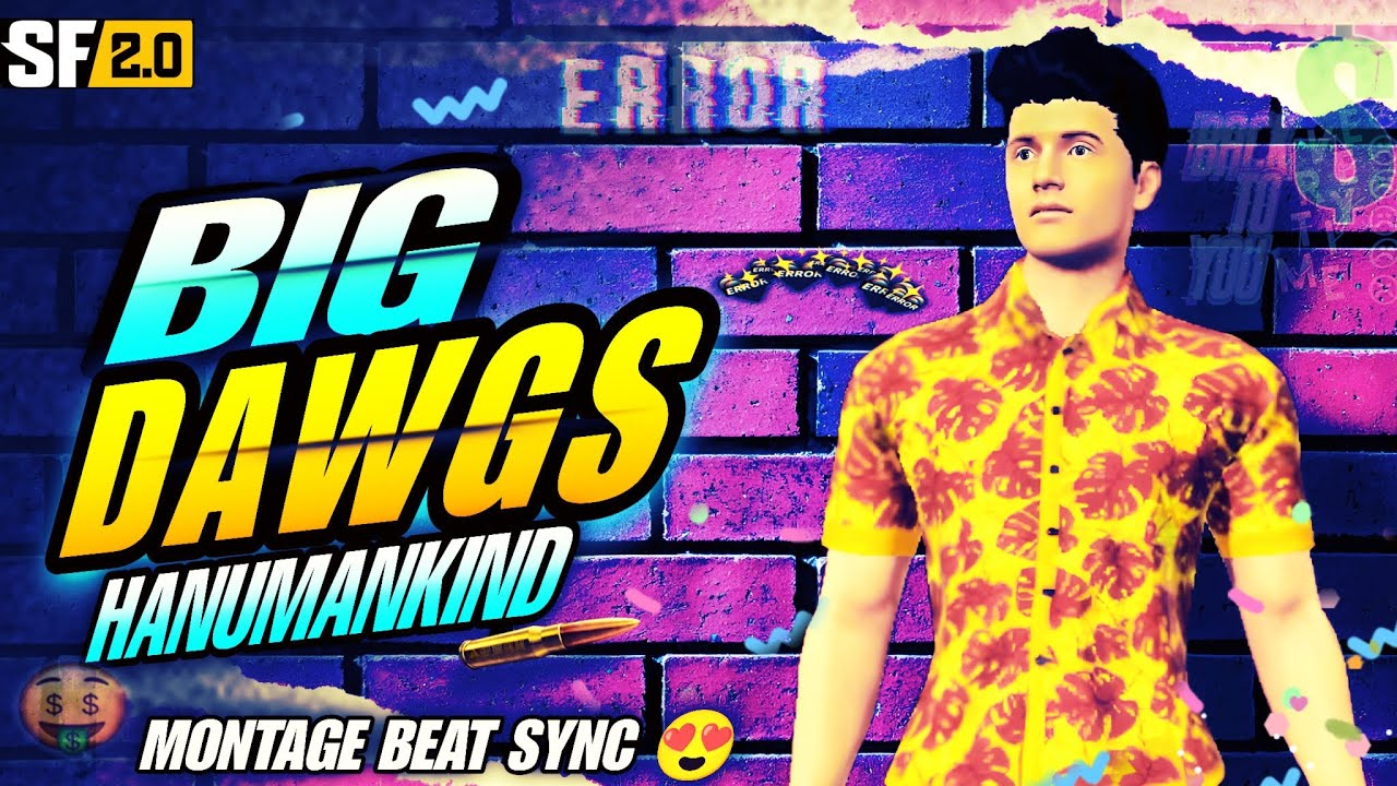 HANUMANKIND| BIG DAWGS song MONTAGE #bgmi #montage #scarfall2 #sort #ff ...