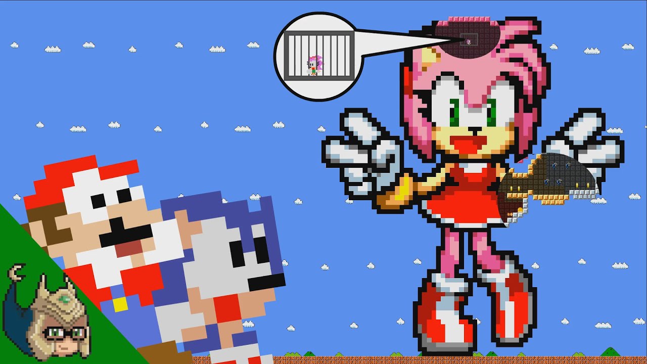 Mario and Sonic vs the GIANT Amy Rose MAZE (Mario Cartoon Animation ...