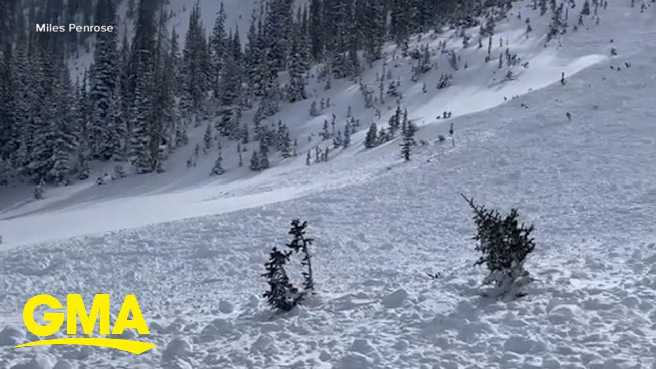 Massive avalanche caught on camera l GMA - YouTube