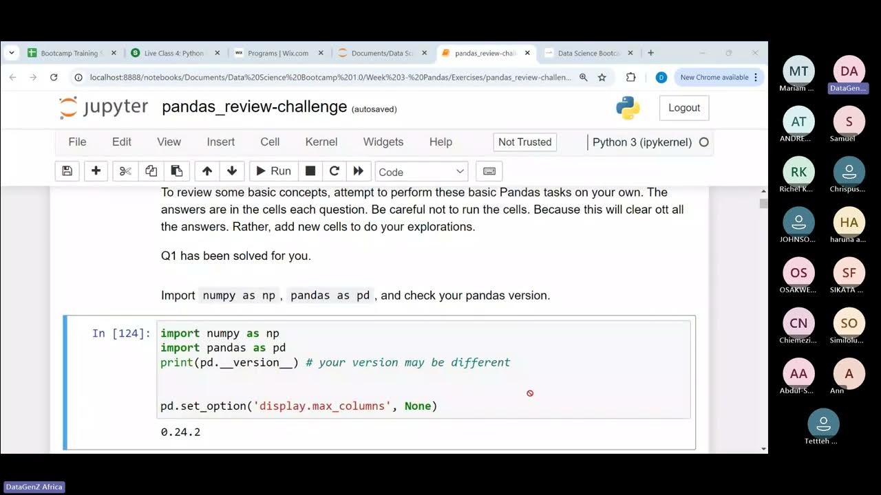 Python for Data Science: Live Class Recap 4 | Data Science | Pandas Review - YouTube