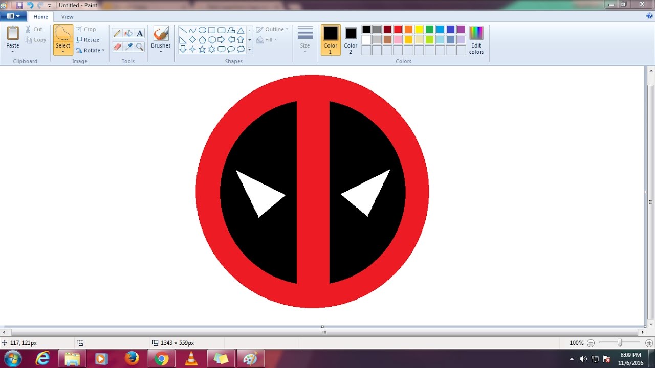 Deadpool logo in MS Paint! - YouTube