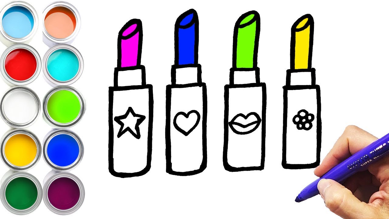 How to Draw Colorful Lipsticks – Fun and Easy Art Tutorial! - YouTube