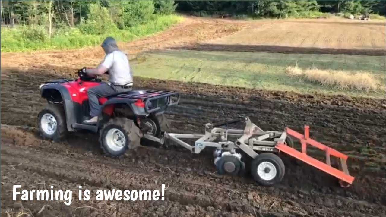 Early Morning Farming: Preparing Fields For Planting With Disking ...