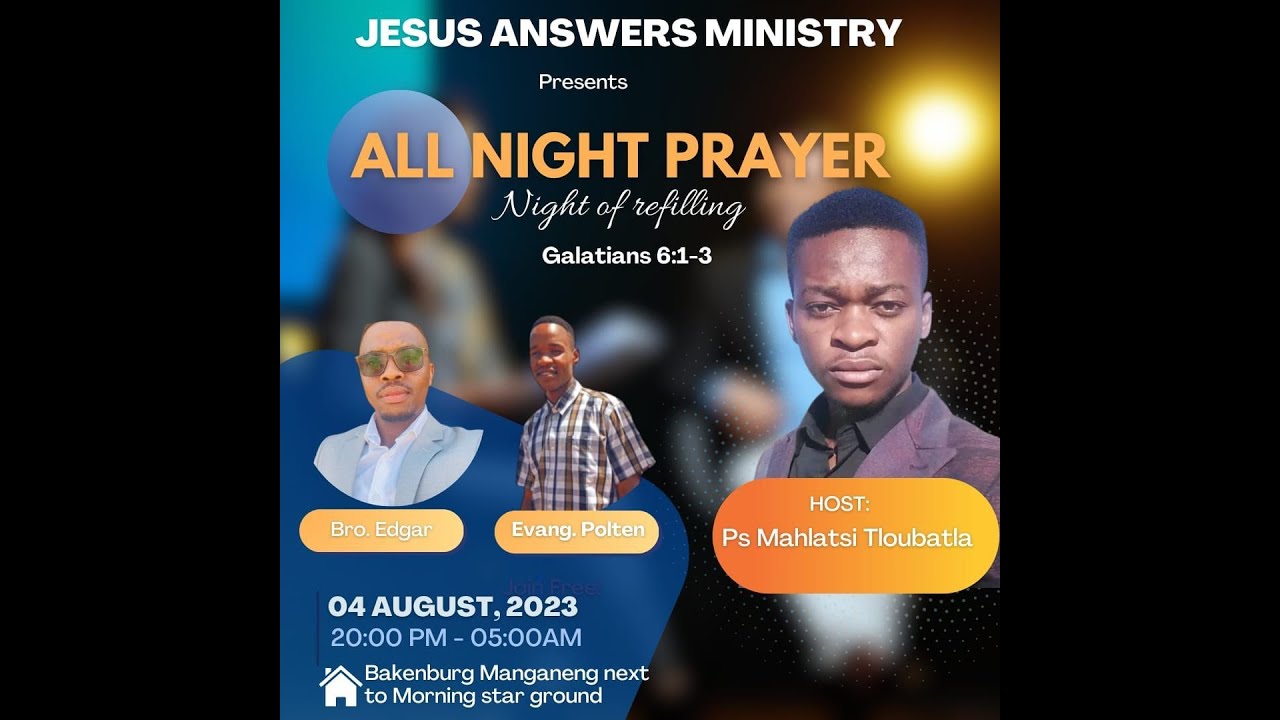 All Night Prayer Part-2 @ Jesus Answers Ministry - YouTube