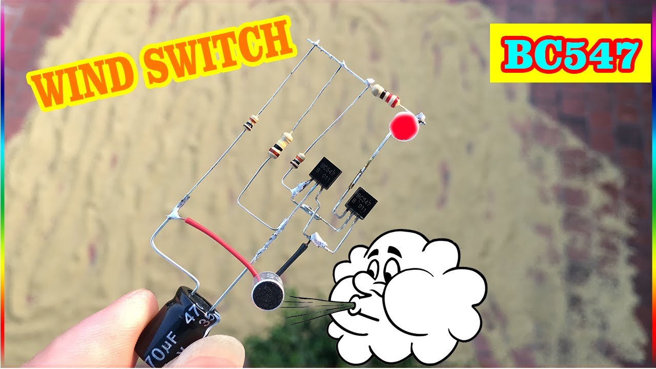 Use wind to control on /off With BC547 - YouTube