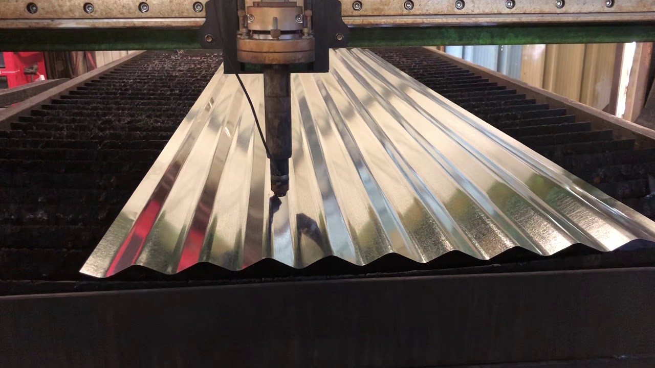 Corrugated Tin on a Cyrious Metal Works cnc plasma table. - YouTube