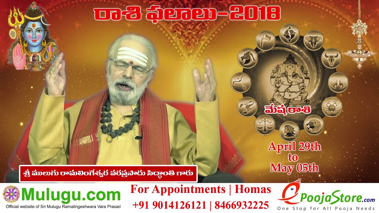 Mesha Rasi (Aries Horoscope) మేష రాశి - April 29th - May 05th Vaara ...