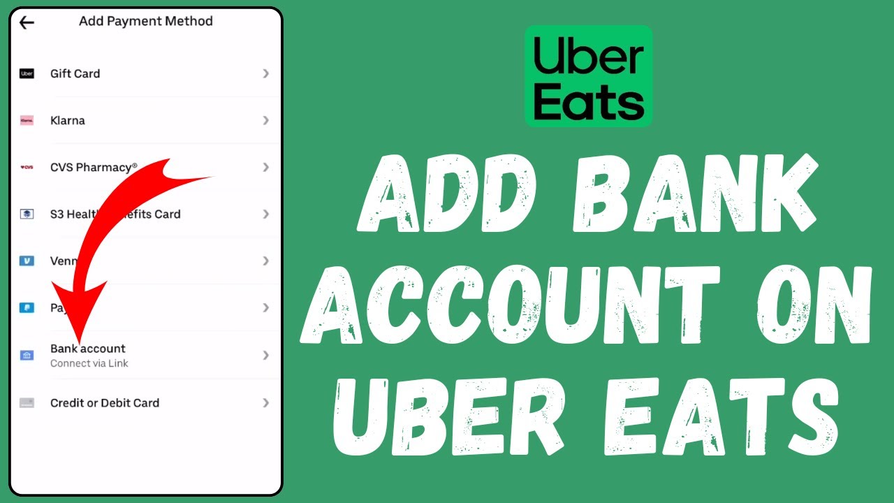 How to Add Bank Account to Uber Eats - YouTube