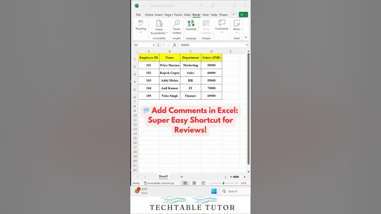 💬 Add Comments in Excel: Super Easy Shortcut for Reviews! #excel # ...