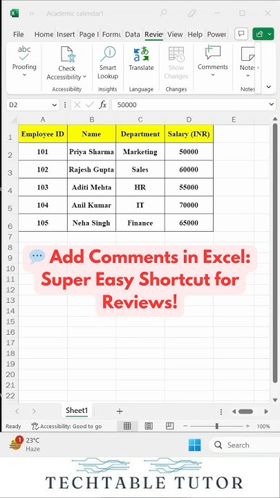 💬 Add Comments in Excel: Super Easy Shortcut for Reviews! #excel # ...