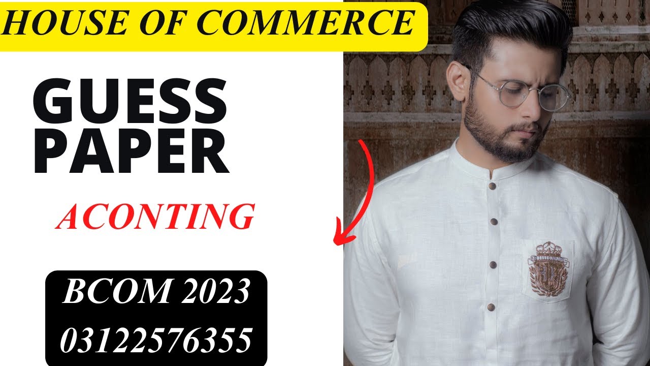 ACCOUNTING 1 (BCOM 2023) Guess paper 100% Confirm - YouTube