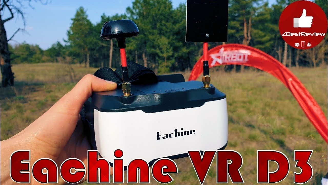 Дешевый FPV Шлем - Eachine VR D3 с DVR и Регулировкой Линзы! - YouTube