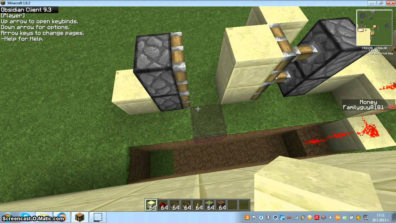Minecraft redstone Tutorial How to Make A Jukebox Door - YouTube