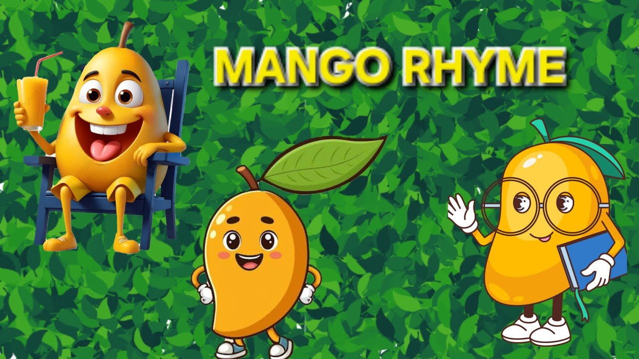 "Mango Mango Rhyme🍋 | Fun Fruit Rhyme for Kids | Learn Fruits with ...