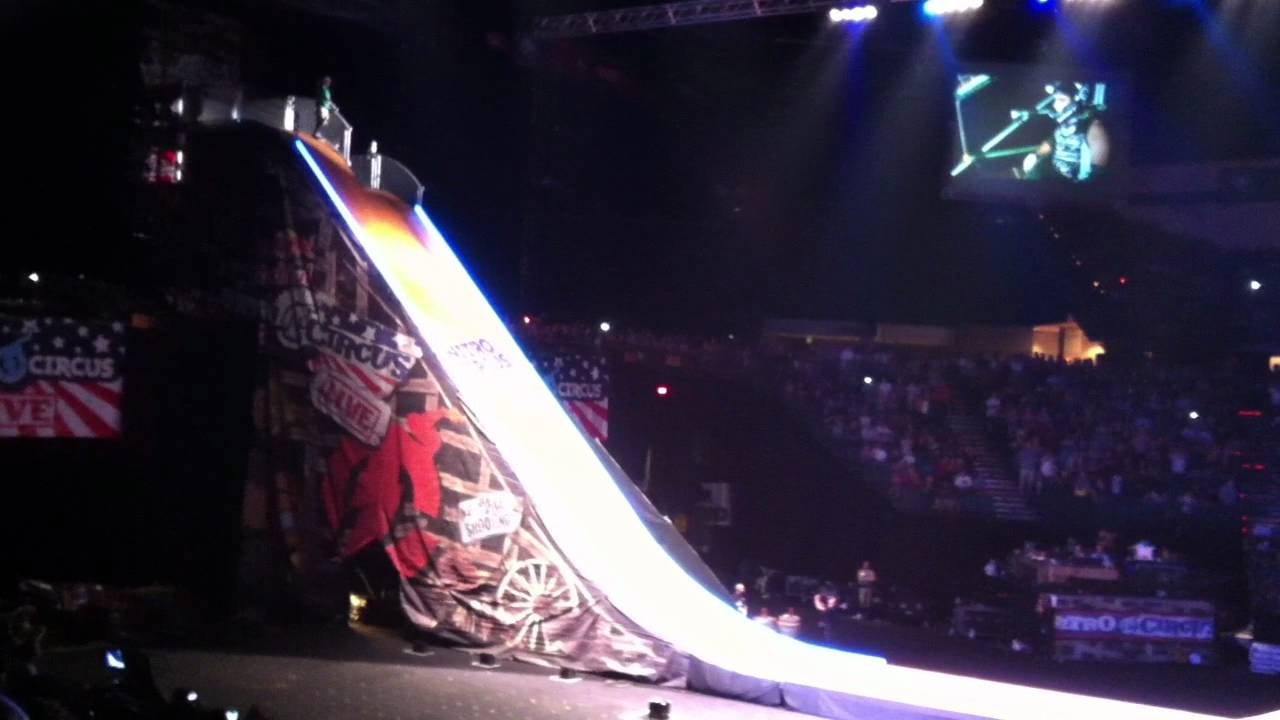 Wheelz wheelchair front flip Nitro Circus Live Vegas 2011 - YouTube