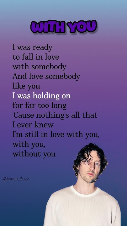 'With You' Lyrics ~ Dean Lewis #lyrics #shorts - YouTube