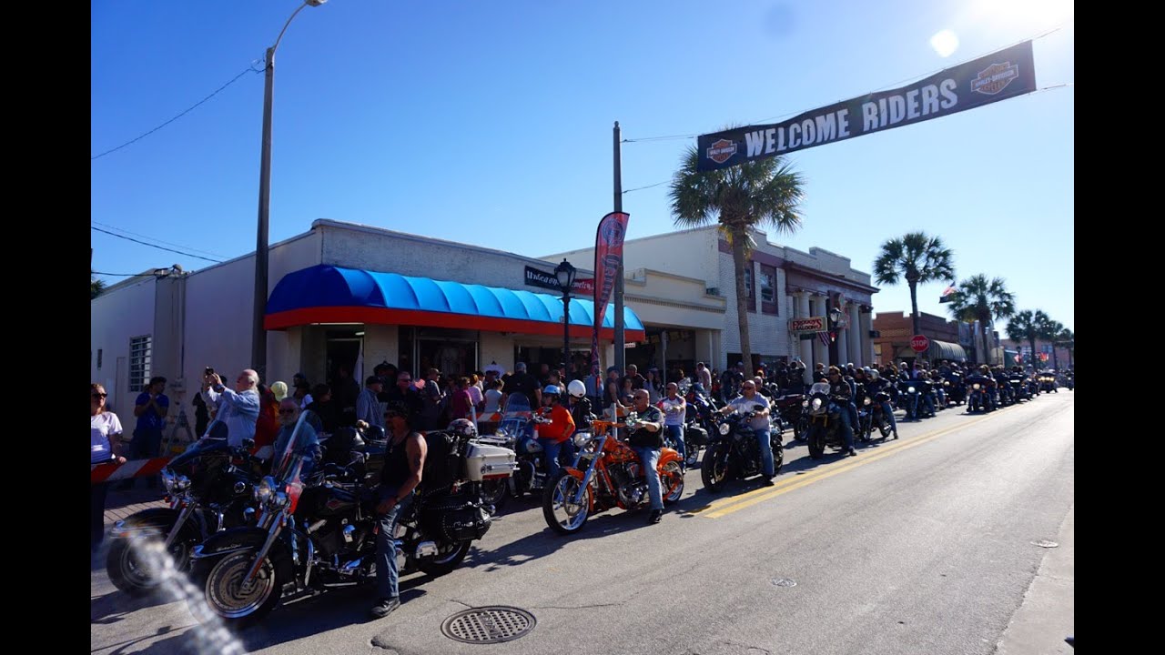Touring Main Street Daytona Beach During Bike Week 2016 - YouTube