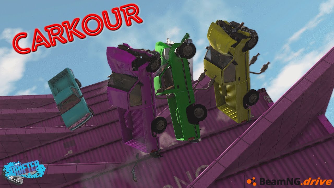 We Attempted The HARDEST Carkour Challenge Map In BeamNG MULTIPLAYER! w ...