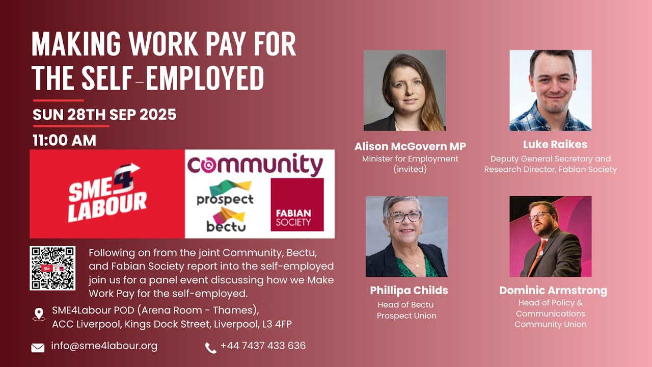 MAKING WORK PAY FOR THE SELF EMPLOYED - YouTube