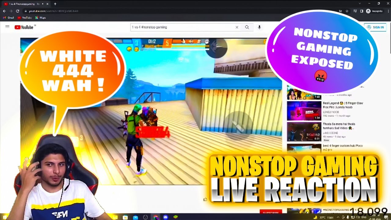 Nonstop gaming live reaction on My gameplay 🤩 - YouTube