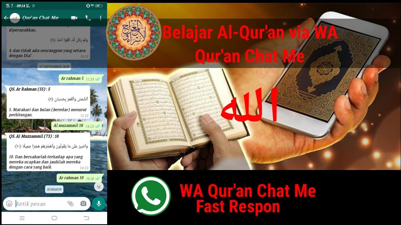 Qur'an Chat Me | Tutorial belajar Al-Qur'an efektif via Akun WA Qur'an ...