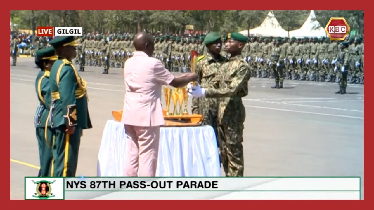 President Ruto awards the best recruits during the NYS Pass-Out Parade ...