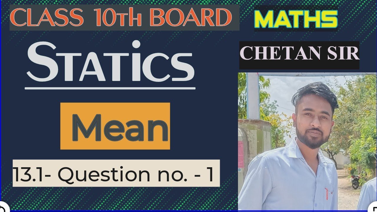 Class-10 | Mathematics | Exercise - 13.1| Questions -1 | Mean (Direct ...