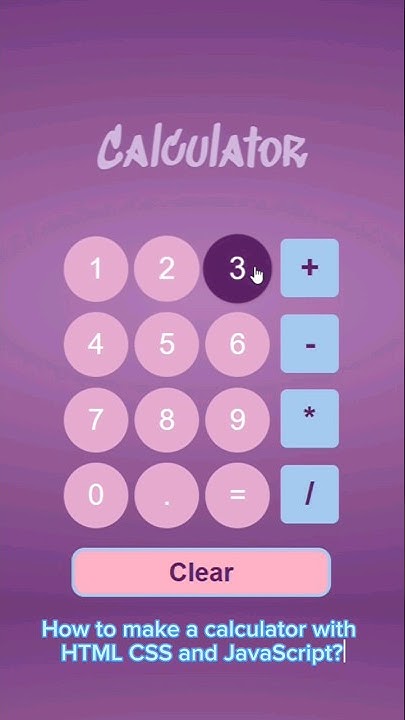 Hesap Makinesi Yapımı | HTML CSS JavaScript #yazılım #coding #javascript - YouTube