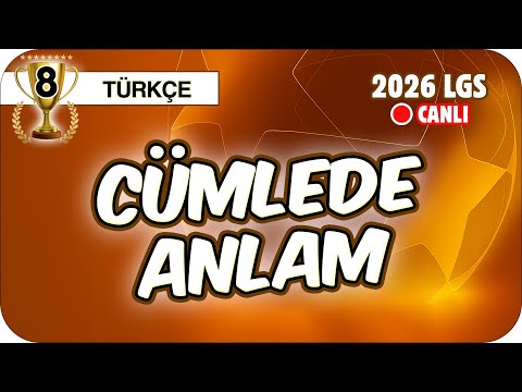 Cümlede Anlam 📙 8TURK4 #2026LGS