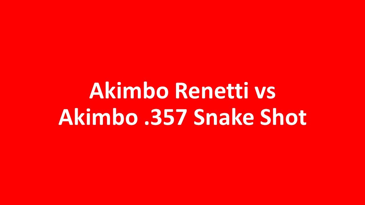 Akimbo Renetti vs Akimbo .357 Snake Shot (Post May .357 Nerf) - YouTube
