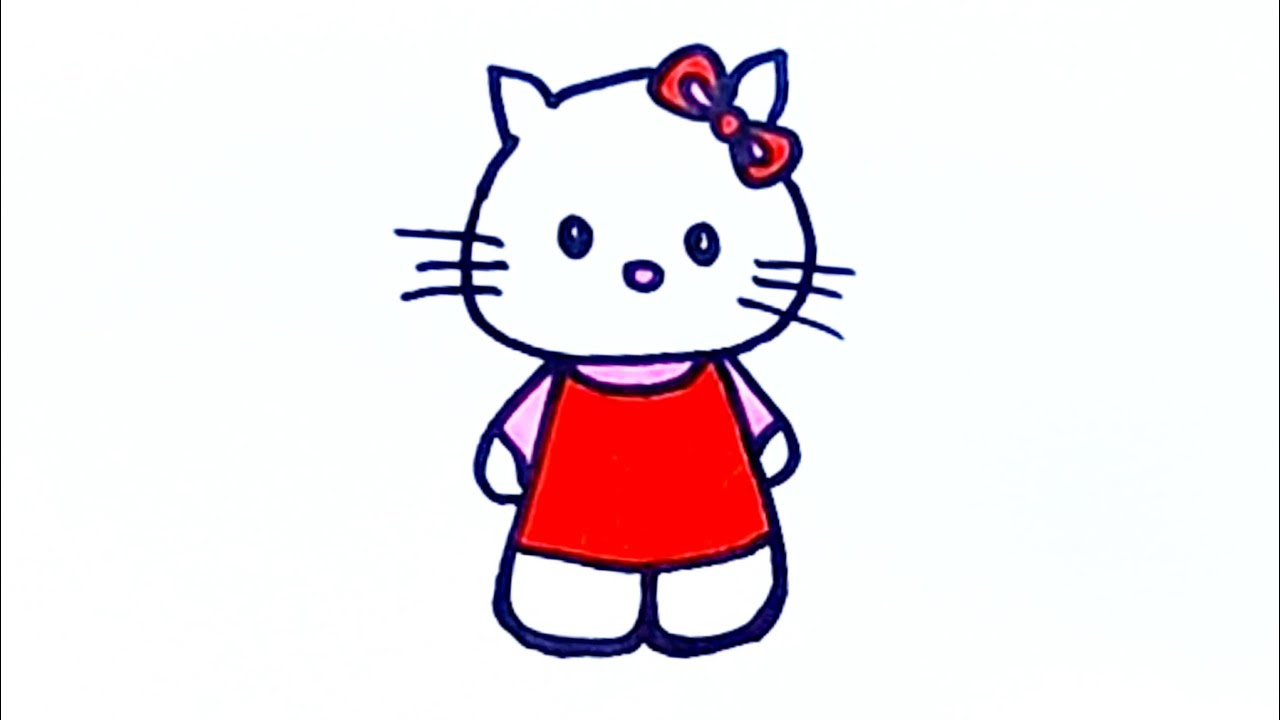 How to Draw Hello Kitty Step by Step | Hello Kitty Drawing for Kids ...