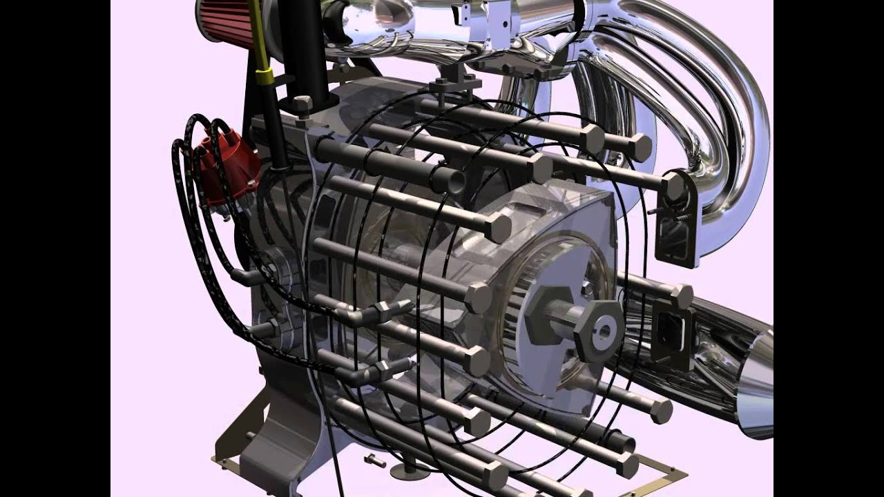 Wankel engine - Autodesk Inventor Studio - Rendering - YouTube