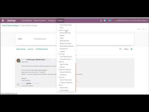 How to show Cron Failure Notification in Form View | Odoo Apps Feature #Notification #Odoo16 ...