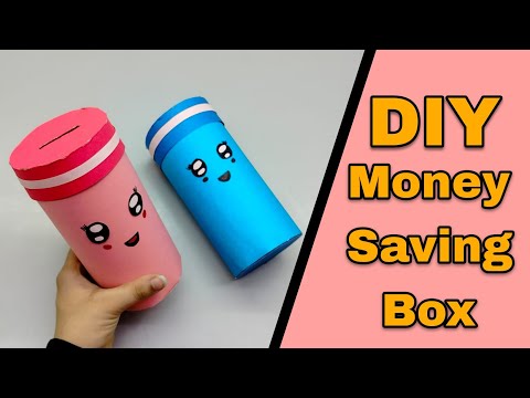 Kawaii Money Bank | Cute Money Bank From Cardboard / how to make money saving box/ paper money bank
