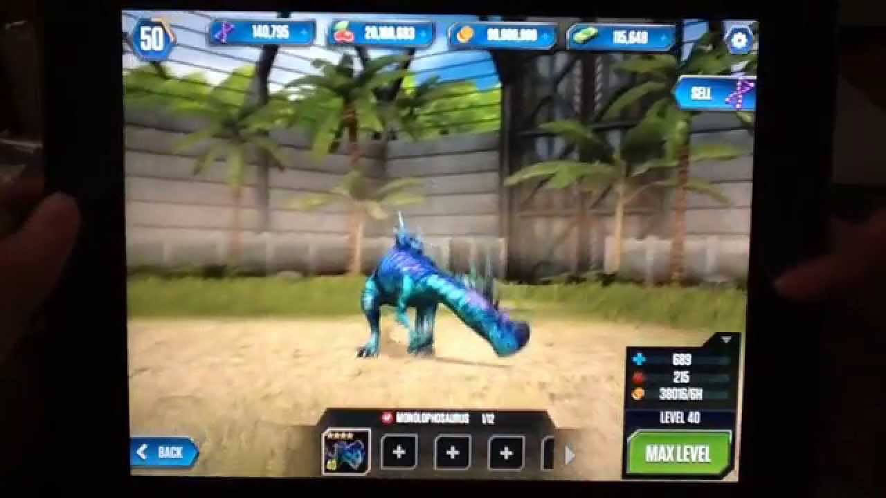 Jurassic World: The Game | Monolophosaurus level 40 - YouTube