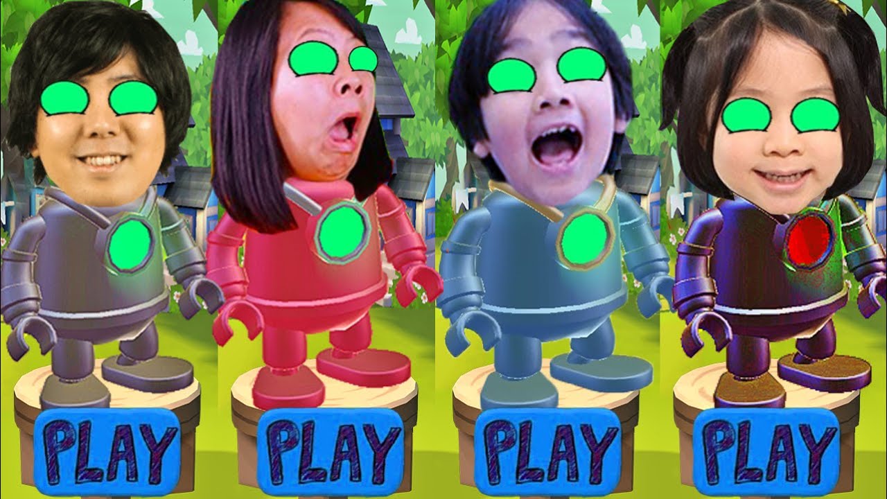 Tag with Ryan - Kaji Robo Familyl Ryan's Mom and Dad vs Ryan vs Emma ...