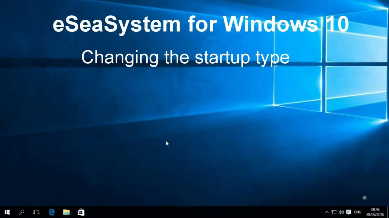 Settings in Windows 10 for eSea®System - YouTube