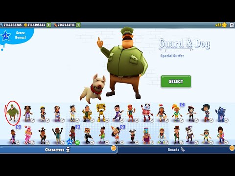 Subway Surfers - Guard and Dog Unlocked Update Mod - All Characters Unlocked All Boards PC Gameplay