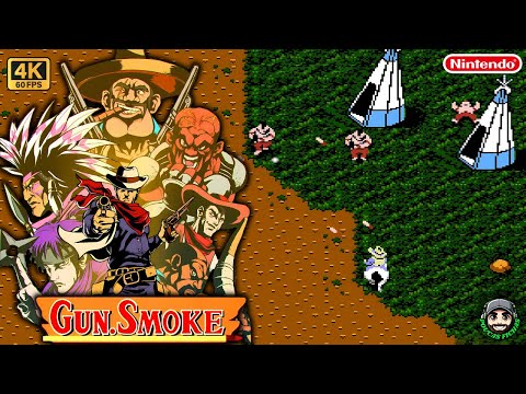 ✅ GUN SMOKE ( NINTENDO / NES  / 1988 ) GAMEPLAY / SPEEDRUN / 1CC - 4K 60 FPS 🔴