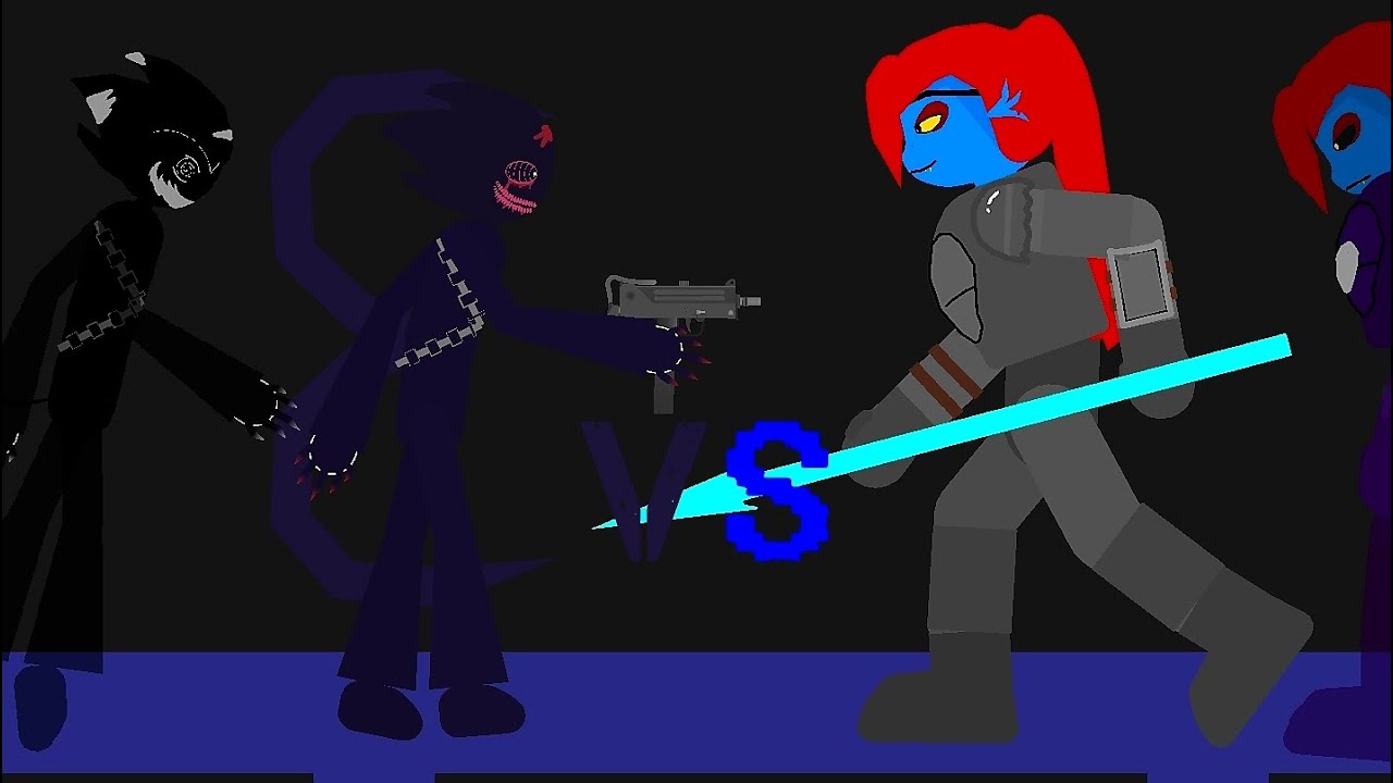 evil pico / corrupted pico vs undyne (fnf undertale) ( stick nodes ...
