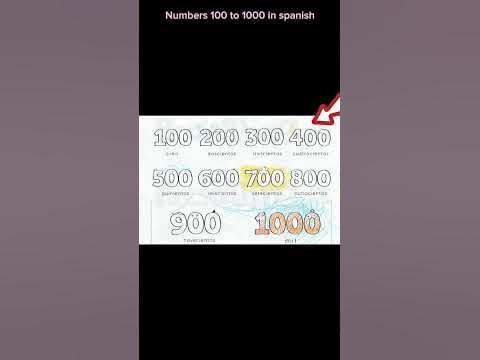 Numbers 100 to 1000 in spanish - YouTube