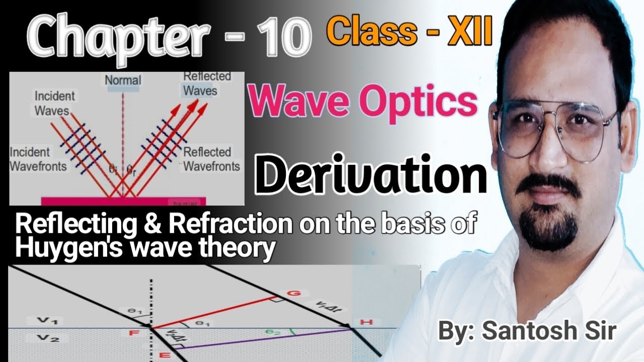 Derivation Huygen's wave theory of reflection & refraction | Class 12 ...