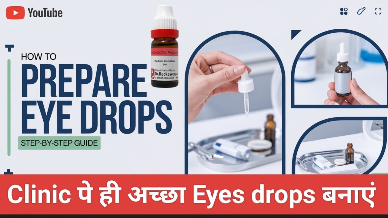 How to prepare eyes drop at clinic || Best Eyes drops in homoeopathy ...